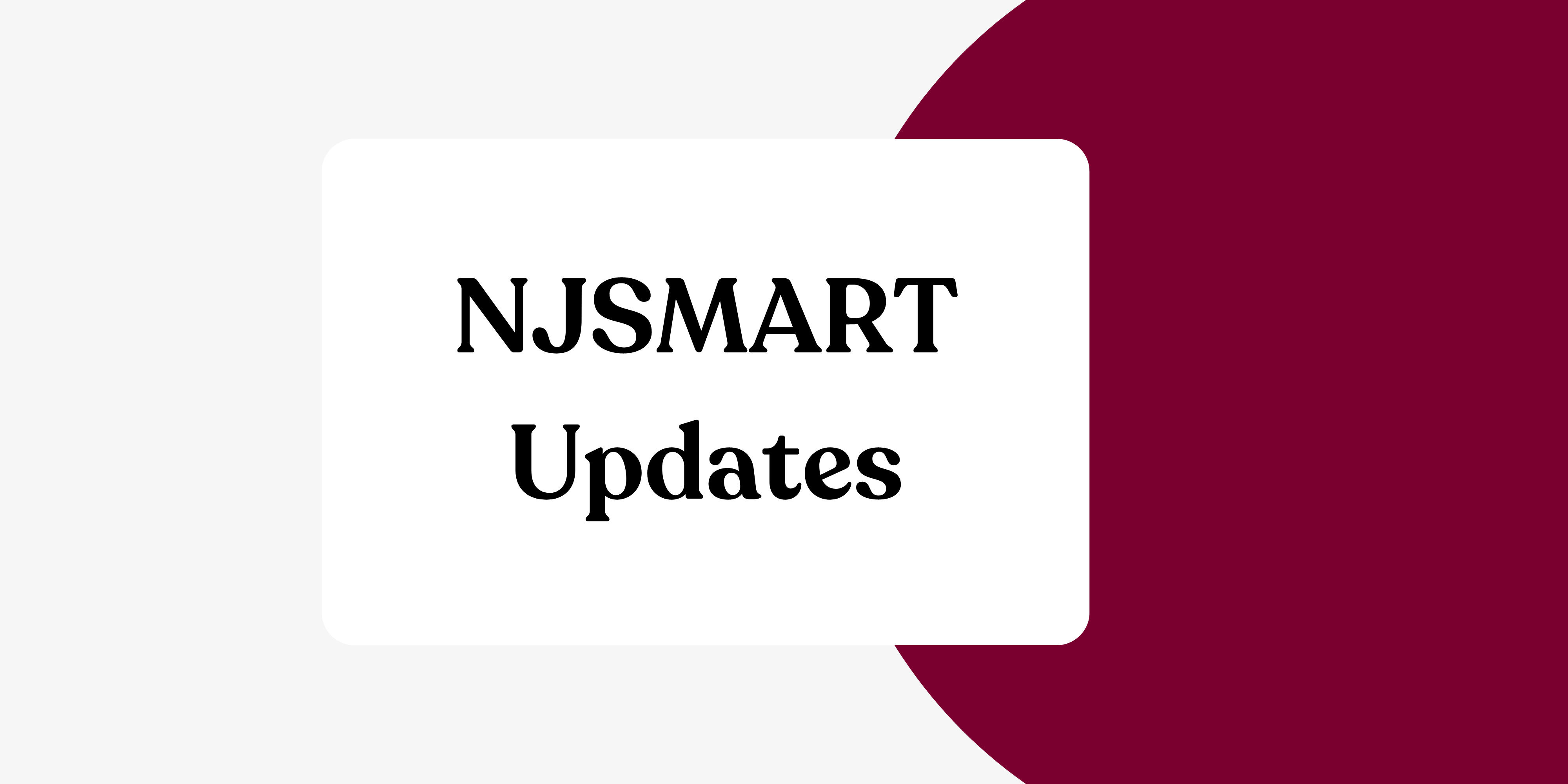 NJSMART Updates for October 2022 - OnCourse